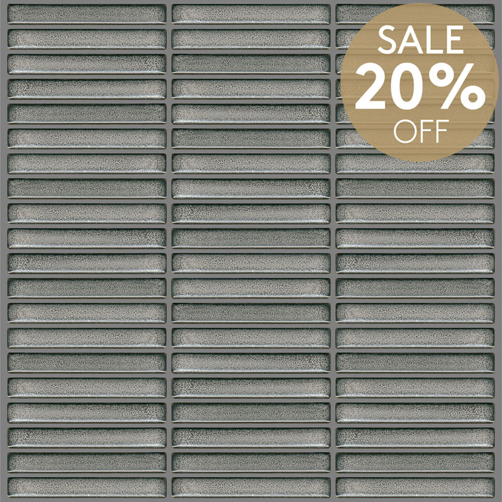 Kyoto Taupe Kit Kat Gloss Mosaic Tile — Tile Lane