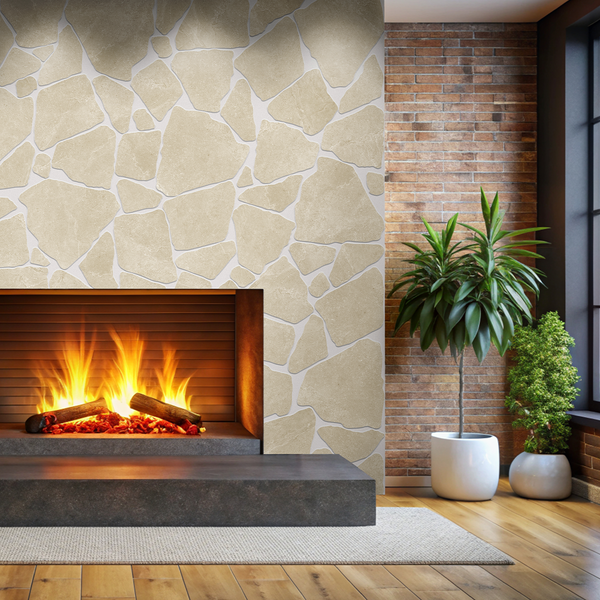 Noosa Sand Travertine Look Crazy Paving Floor and Wall Cladding Tile