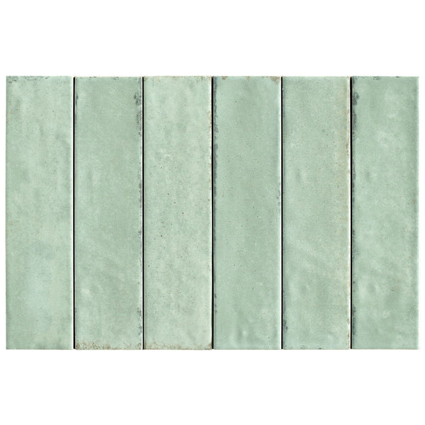 Ravello Light Green 60x240 Zellige Matt Subway Tile