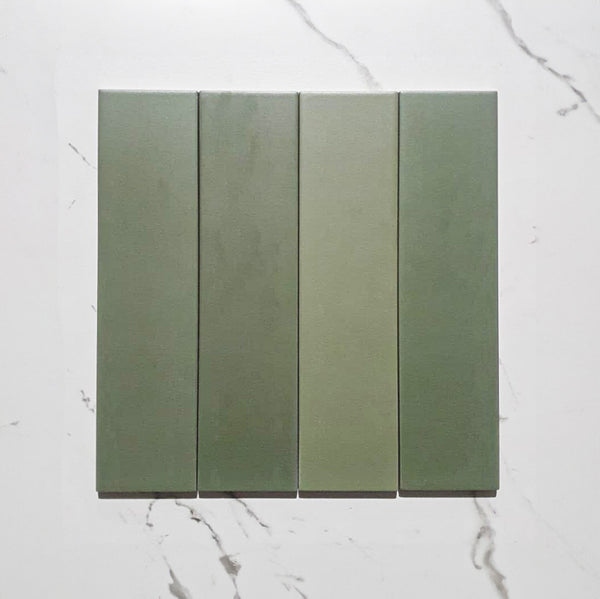 Osaka Mix Shade Forest Green 75x300 Matt Subway Tile