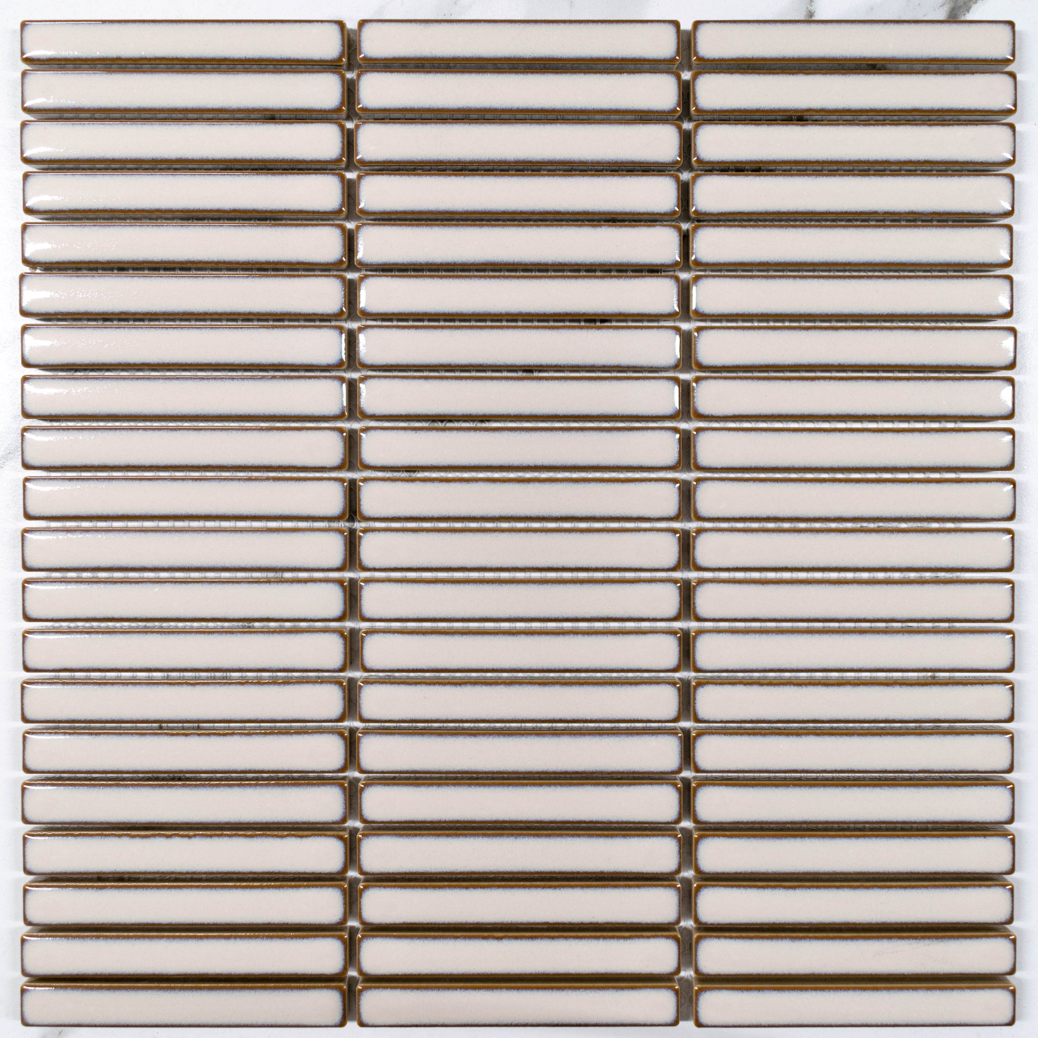 Kyoto Beige Kit Kat Gloss Mosaic Tile